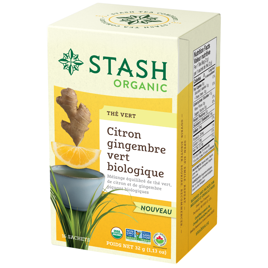 Organic Lemon Ginger Green Tea – Stash Tea Canada